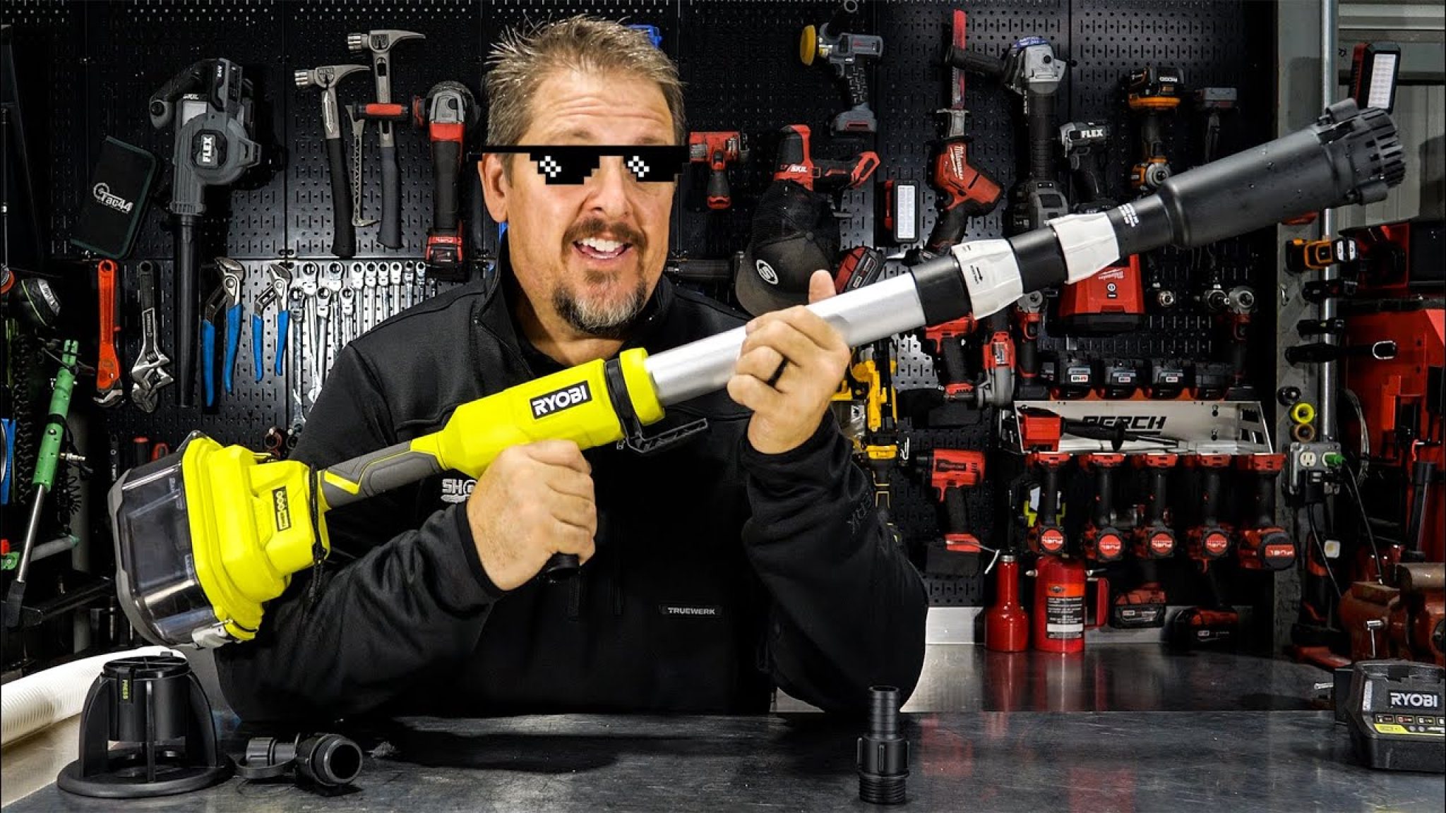 FAST PUMPER! RYOBI RY20UP02 18V Telescoping Pole Pump Review - ToolTips ...