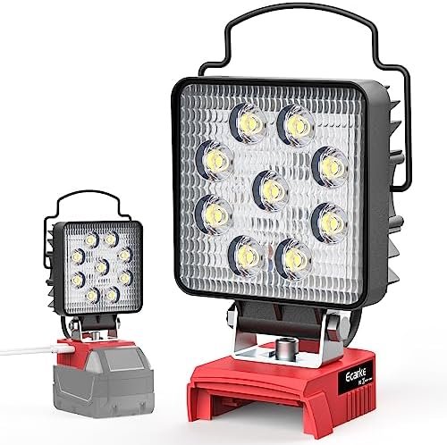 LED Work Light for Milwaukee M18,Ecarke Square 27w Cordless LED Flood ...